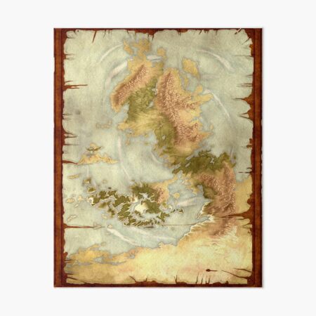 "Cartography Fantasy Map Poster - Blank Map" Art Board Print by ...