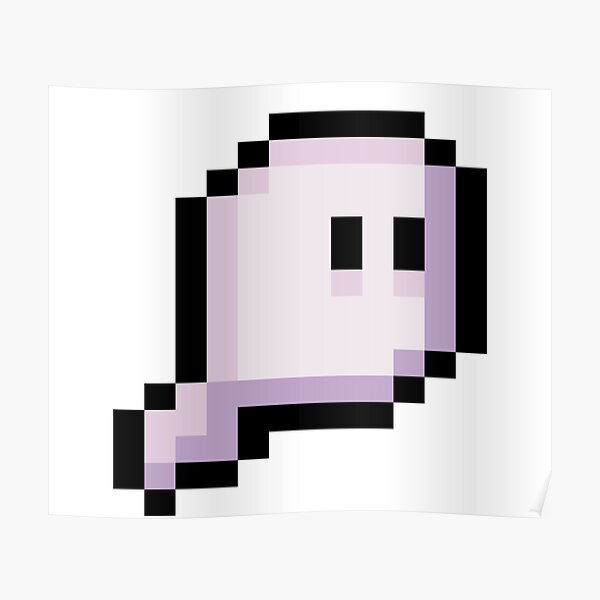 "Ghosty Pixel Art" Poster for Sale by Chill-Clouds | Redbubble