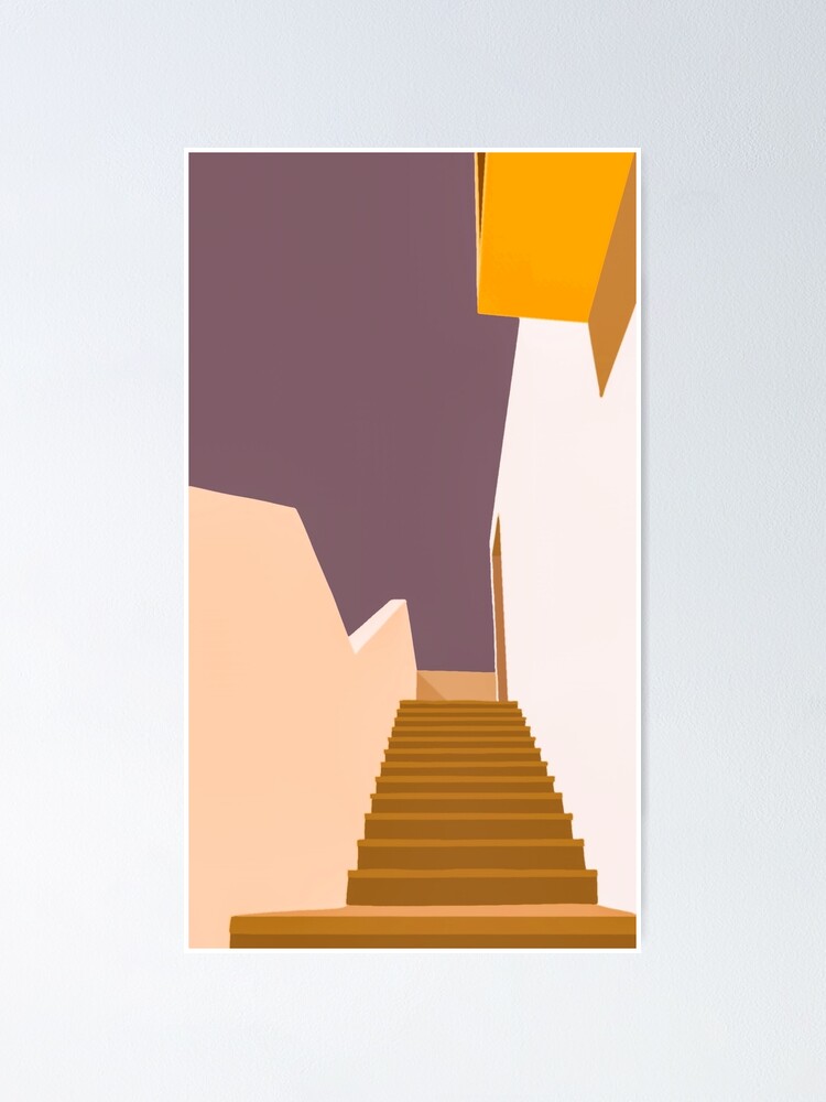"Concrete Architecture and Staircase" Poster for Sale by Arkneer ...