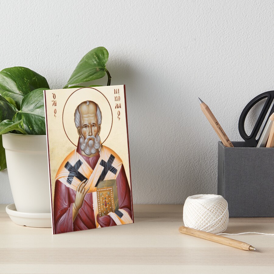 "St Nicholas of Myra" Art Board Print by ikonographics | Redbubble