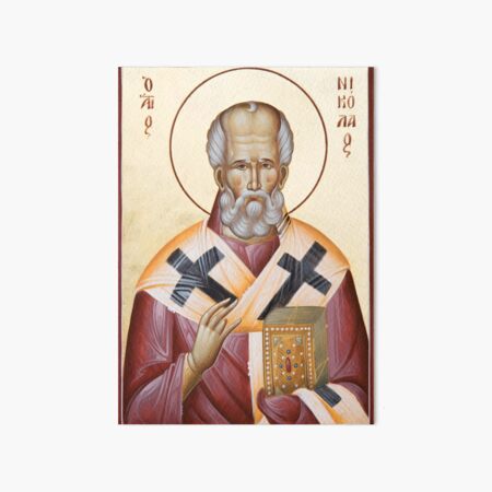 "St Nicholas of Myra" Art Board Print by ikonographics | Redbubble