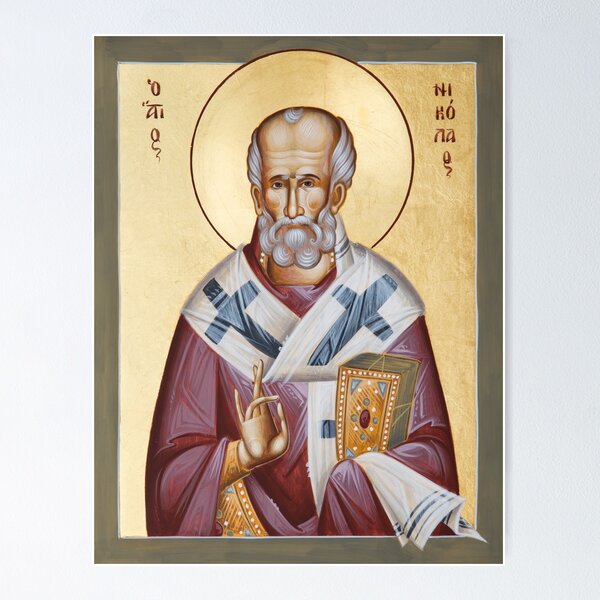 "St Nicholas of Myra" Poster for Sale by ikonographics | Redbubble
