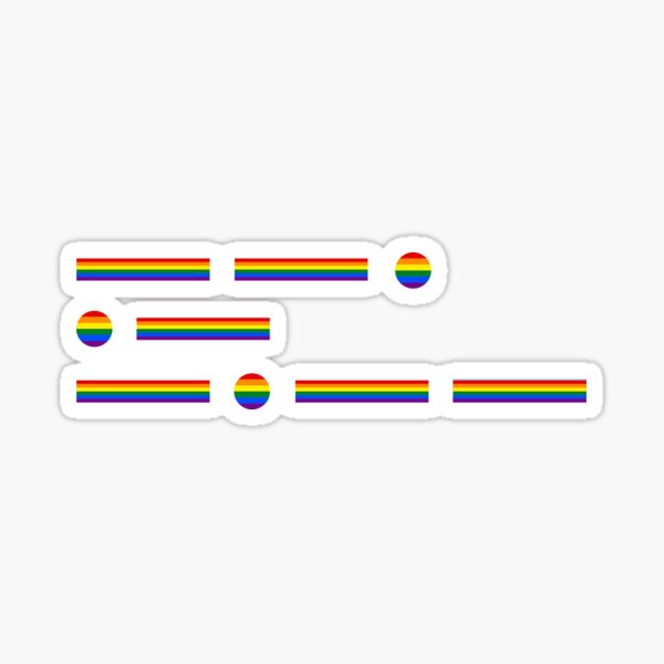 "Gay Pride Flag Morse Code LGBTQ Subtle Design" Sticker by Yatogummy ...