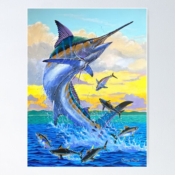 "Busting Marlin" Poster for Sale by Carey Chen | Redbubble