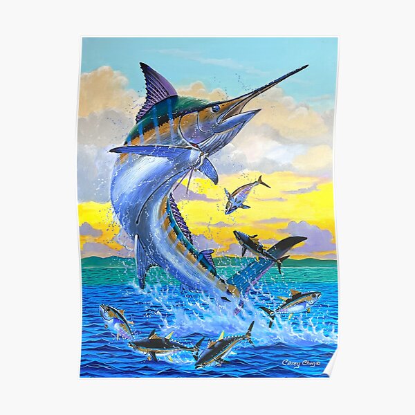 "Busting Marlin" Poster for Sale by Bluemarlin | Redbubble