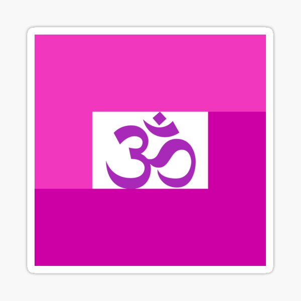"PINK OM symbol in various shades " Sticker for Sale by BeehiveArts ...