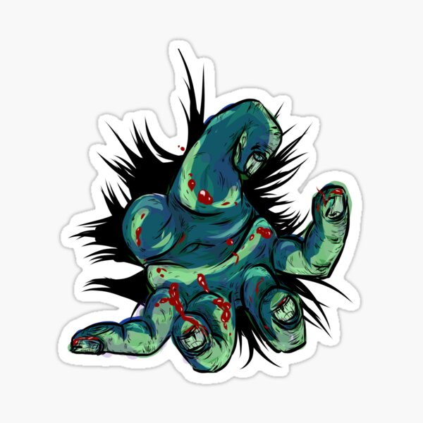 "Zombie Fist" Sticker by Lizzardbelly | Redbubble