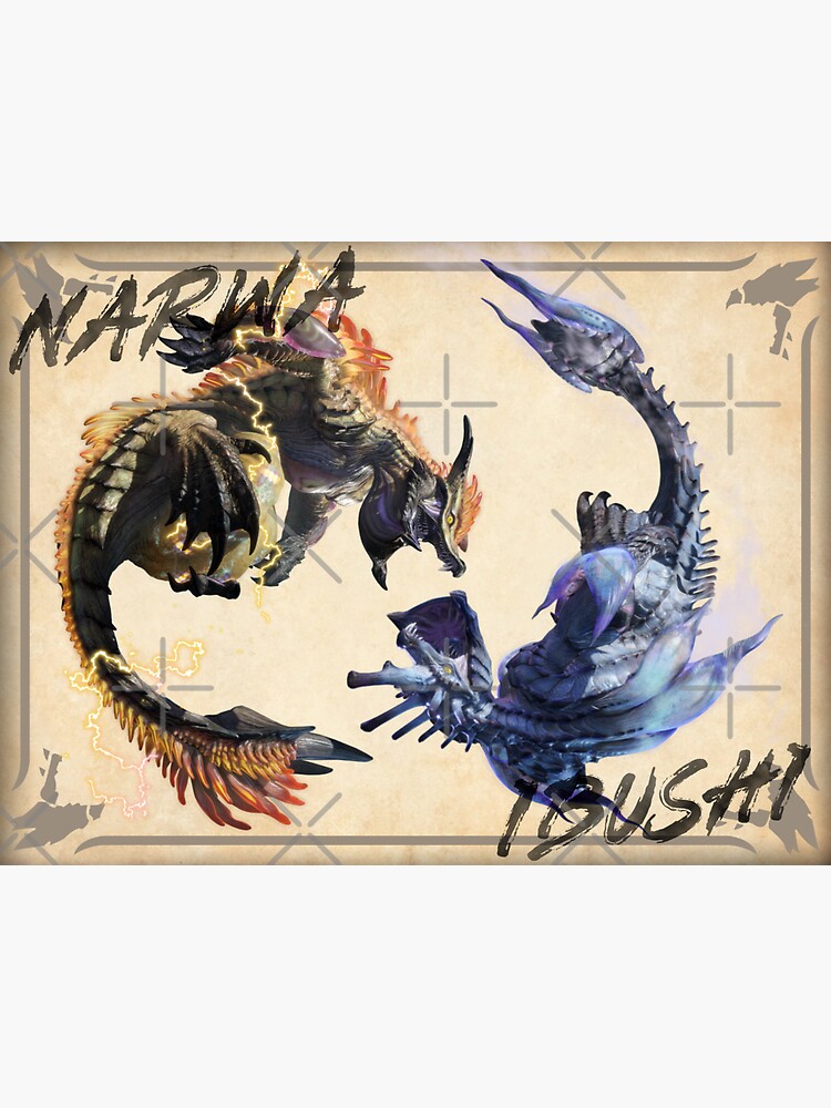"Monster Hunter Rise - Narwa and Ibushi" Sticker by VelvetZone | Redbubble
