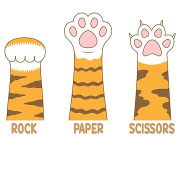 "Rock Paper Scissors Cat Paw" Poster for Sale by Bafalo | Redbubble