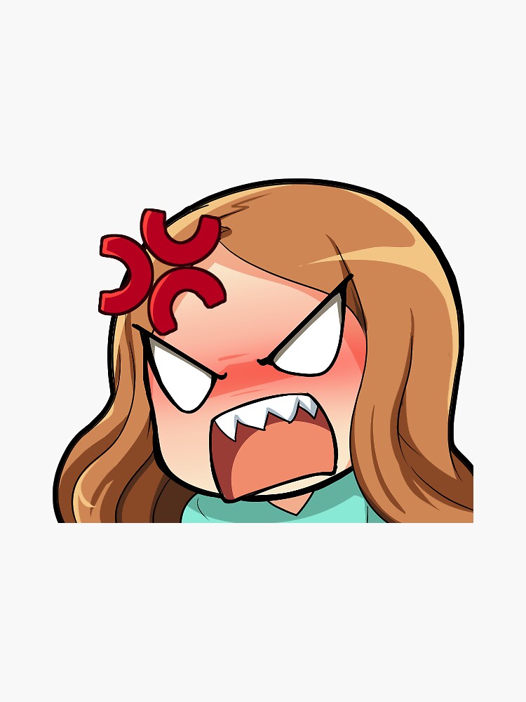 "rage emote sticker" Sticker for Sale by moshidelights | Redbubble