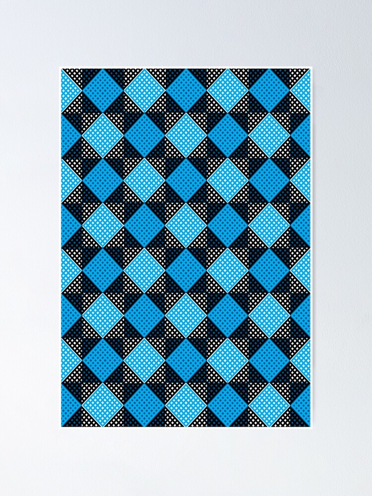 "Angled Checkerboard Quilt Pattern no. 7" Poster by NeilFeigeles ...