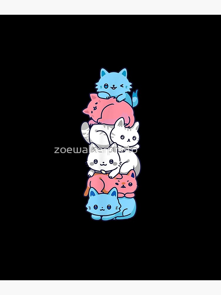 "Transgender Pride Cat LGBT Trans Flag Cute Cats Pile " Poster for Sale ...