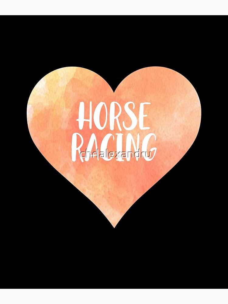 Horse Racing love heart Premium Matte Vertical Poster sold by Serious ...