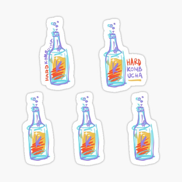 "Hard Kombucha Sticker Pack" Sticker for Sale by CrudeAndCruel | Redbubble