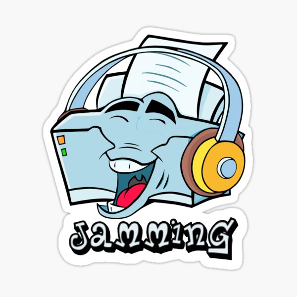 "Printer Jamming" Sticker for Sale by EddieAyalaJr | Redbubble