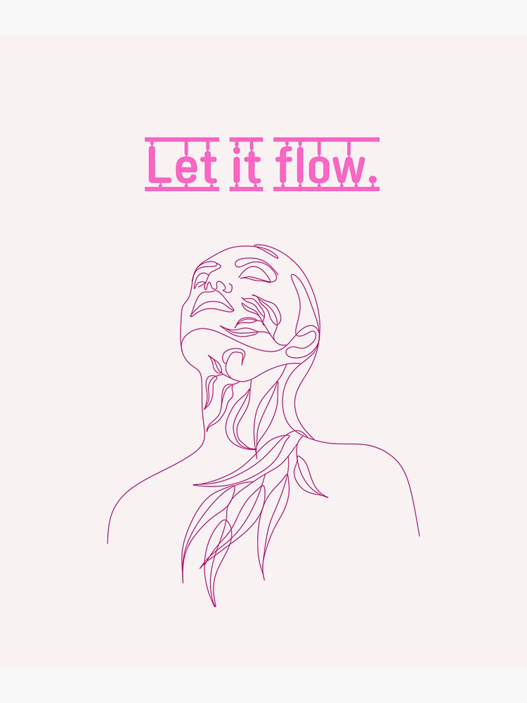 "Let it flow." Sticker for Sale by ValAndVanya | Redbubble