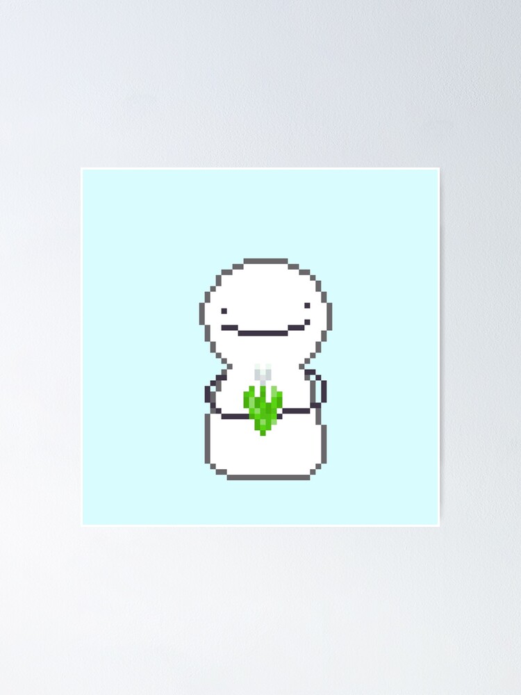 "dream pixel art blob - white tulip" Poster by sezalilly | Redbubble