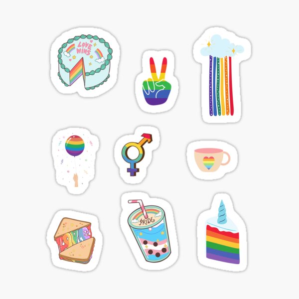 "LGBT Pride Human Rights Rainbow Sticker Pack" Sticker for Sale by ...