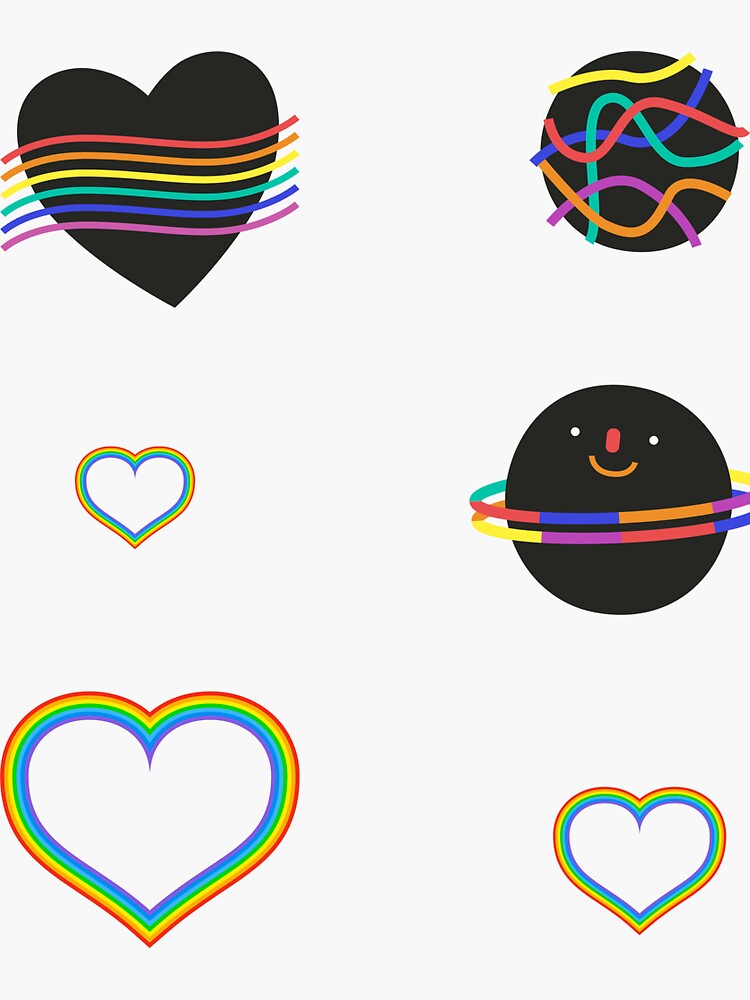 "LGBT Pride Human Rights Rainbow Sticker Pack" Sticker for Sale by ...