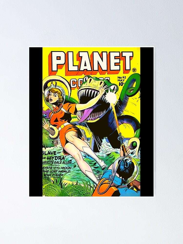 "Planet Comics - #42 - Vintage Retro Science Fiction Comic Book Cover ...