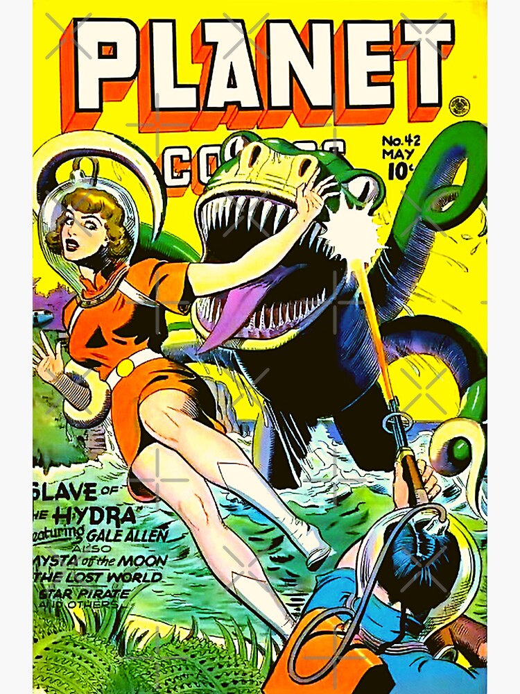 "Planet Comics - #42 - Vintage Retro Science Fiction Comic Book Cover ...