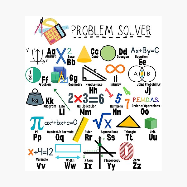 "Problem Solver Math Alphabet Math Teacher Classroom Alphabet ...