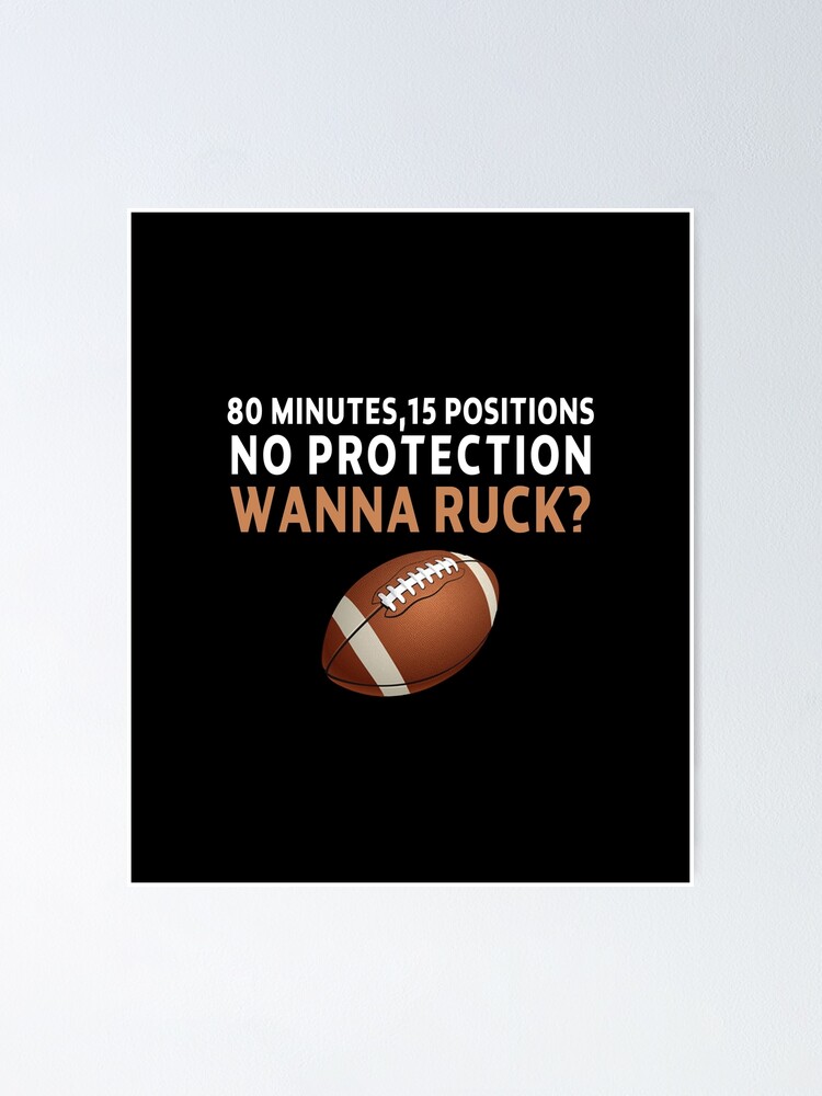 "american football Rugby 80 Minutes Wanna Ruck gift sarcastic offended ...