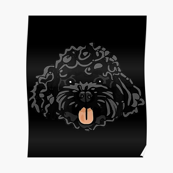 "Cute Black Labradoodle Cockapoo" Poster for Sale by Bradleynetshop ...