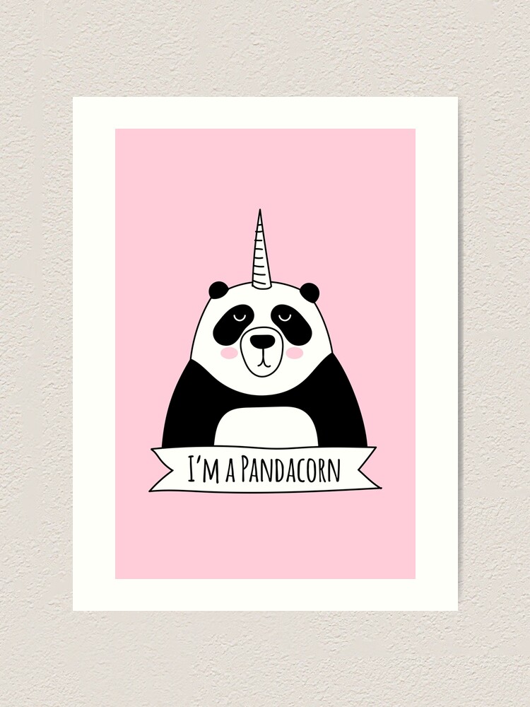 "I’m a Pandacorn - Panda Unicorn" Art Print by HappyCatPrints | Redbubble