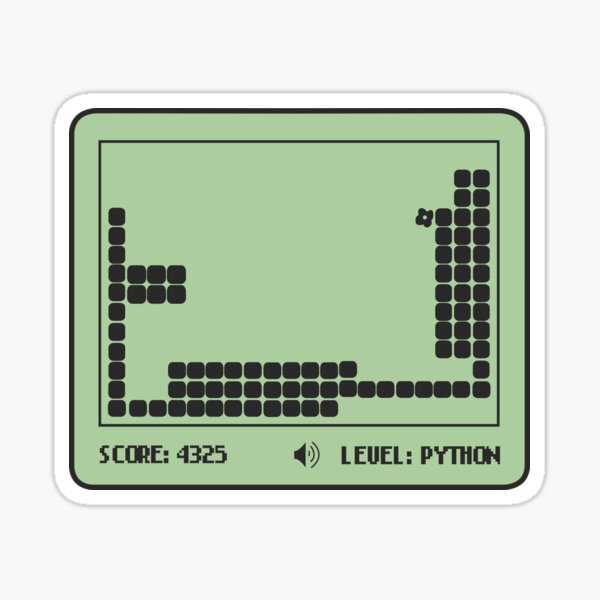 "Retro Snake Game "Python" Series" Sticker for Sale by kiwicargo ...