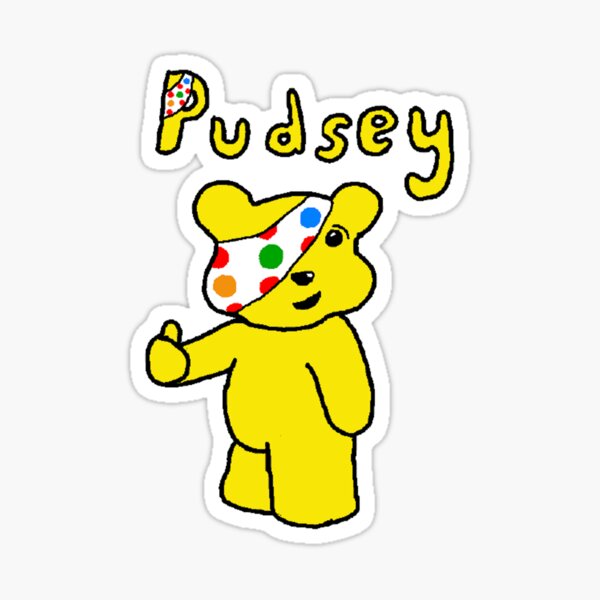 "Pudsey Bear Design - children in need" Sticker for Sale by ...