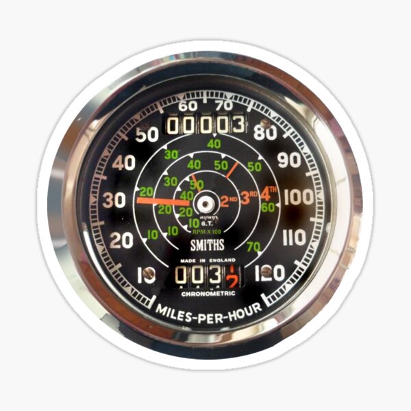 "British motorcycle speedometer" Sticker for Sale by JohnLowerson ...