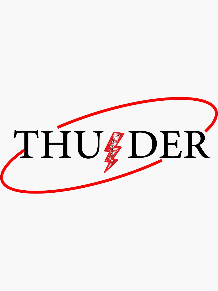 "THUNDER! (logo)" Sticker by CHe-Store | Redbubble