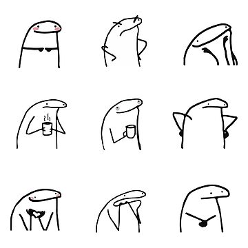 "Flork Mood Stickers" Sticker by sofibosio | Redbubble