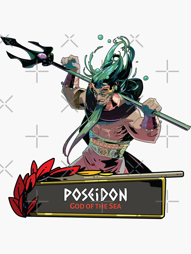 Hades Game Poseidon God Of The Sea Sticker For Sale By