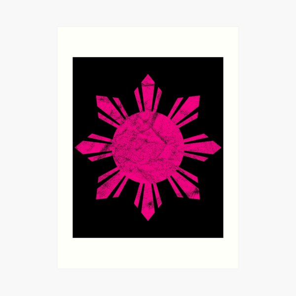 "Distressed Pink Filipino Sun Kakampink for Leni Robredo for President ...