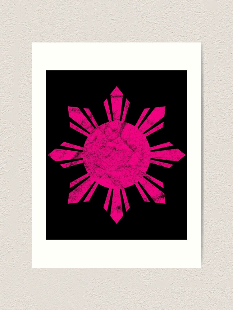 "Distressed Pink Filipino Sun Kakampink for Leni Robredo for President ...