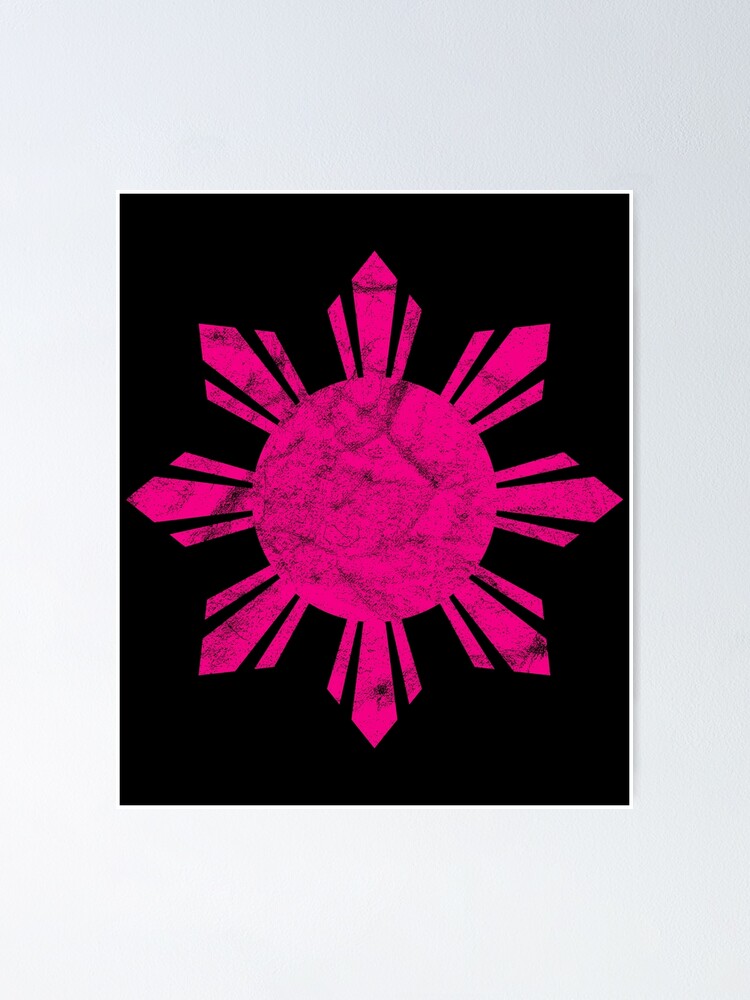 "Distressed Pink Filipino Sun Kakampink for Leni Robredo for President ...