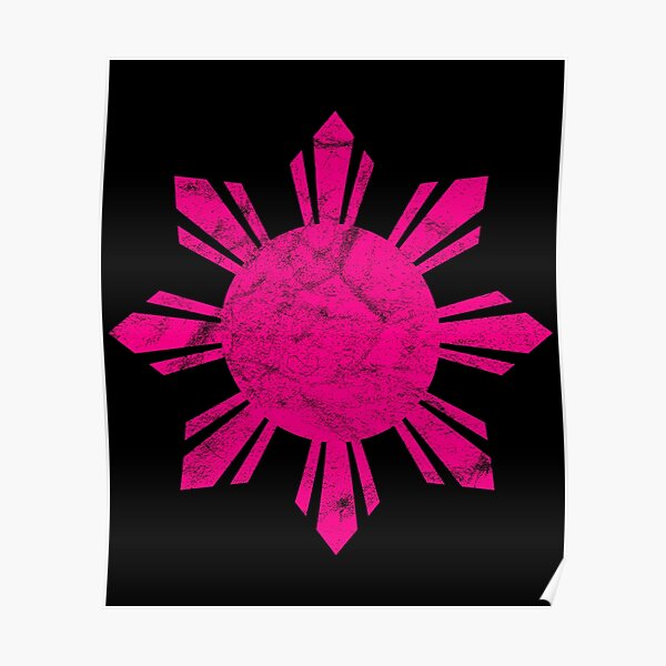 "Distressed Pink Filipino Sun Kakampink for Leni Robredo for President ...