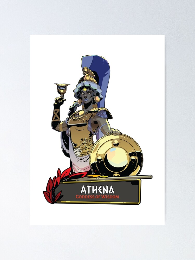 "Hades (Game) - Athena, Goddess of Wisdom" Poster by PonchTheOwl ...