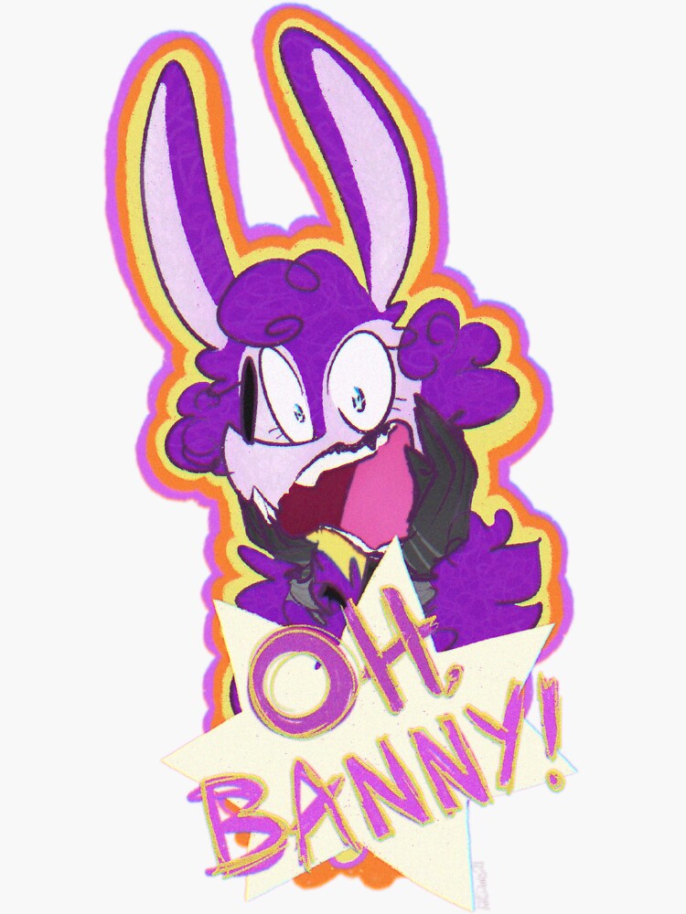 "banny you dumb bunny" Sticker for Sale by ohshoot | Redbubble
