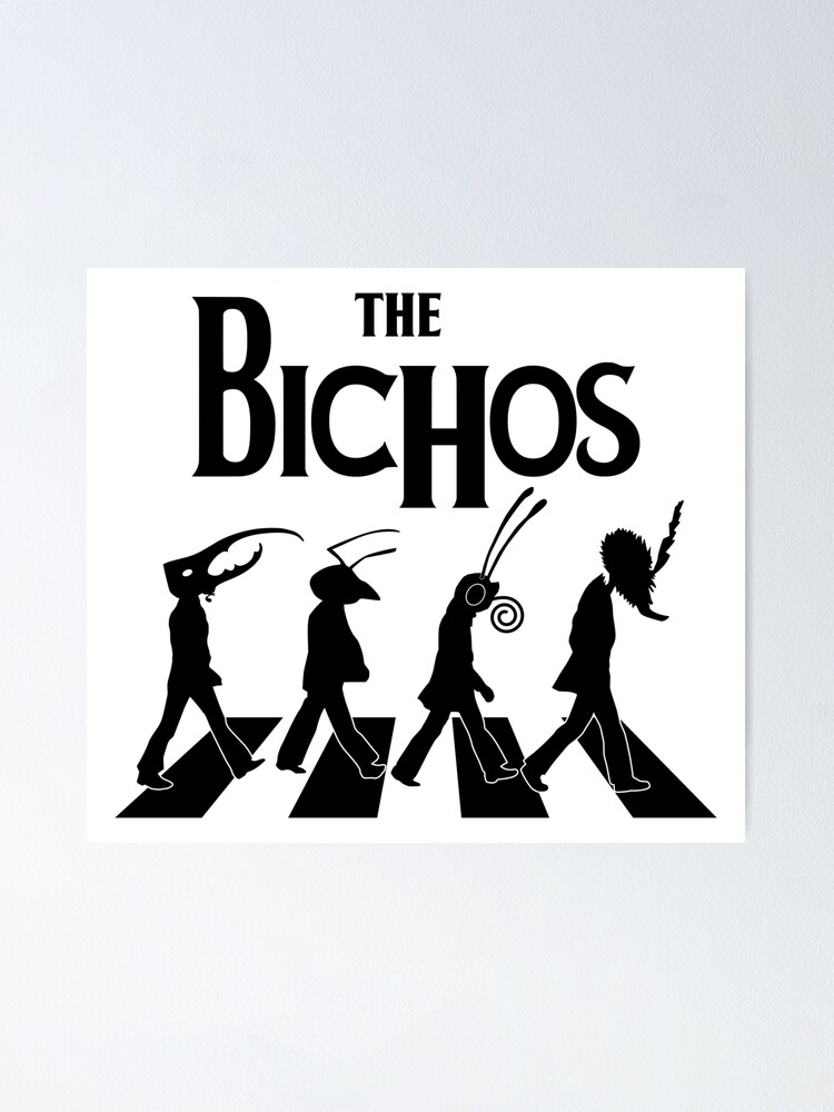 "The Bichos - Insect Abbey Road (black)" Poster for Sale by Groenendijk ...