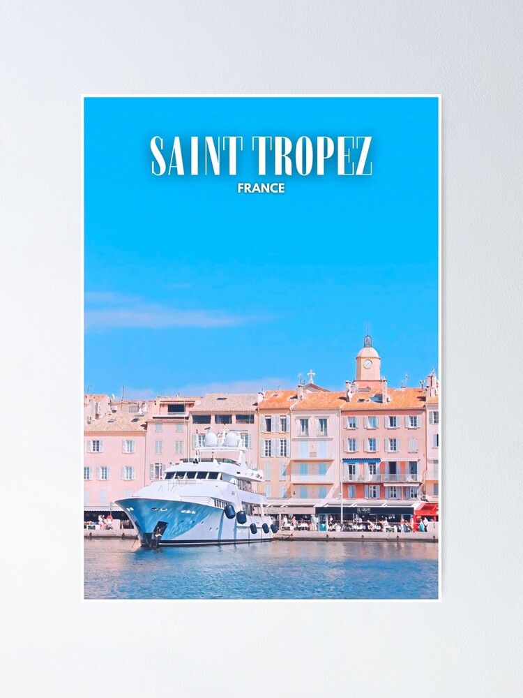 "Saint Tropez View" Poster for Sale by Sofia-Draws | Redbubble