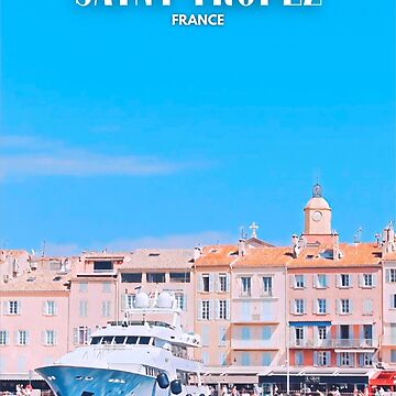 "Saint Tropez View" Poster for Sale by Sofia-Draws | Redbubble