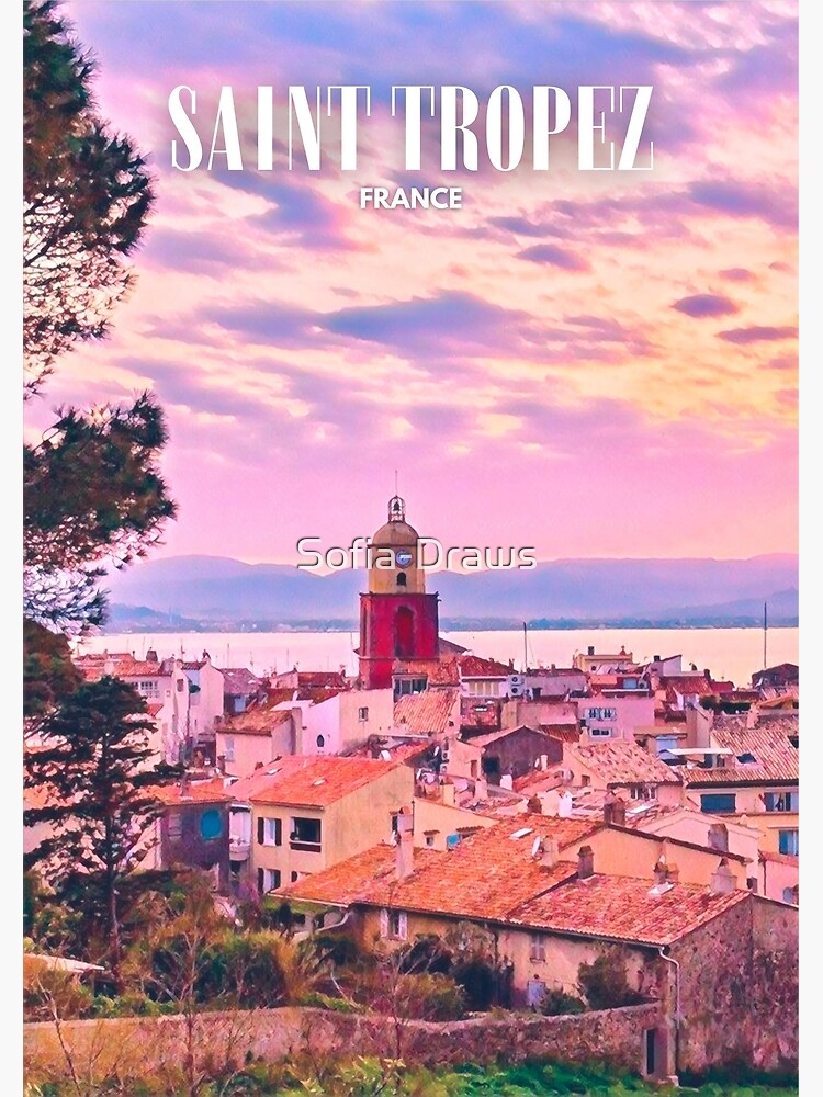 "Saint Tropez Travel" Poster for Sale by Sofia-Draws | Redbubble