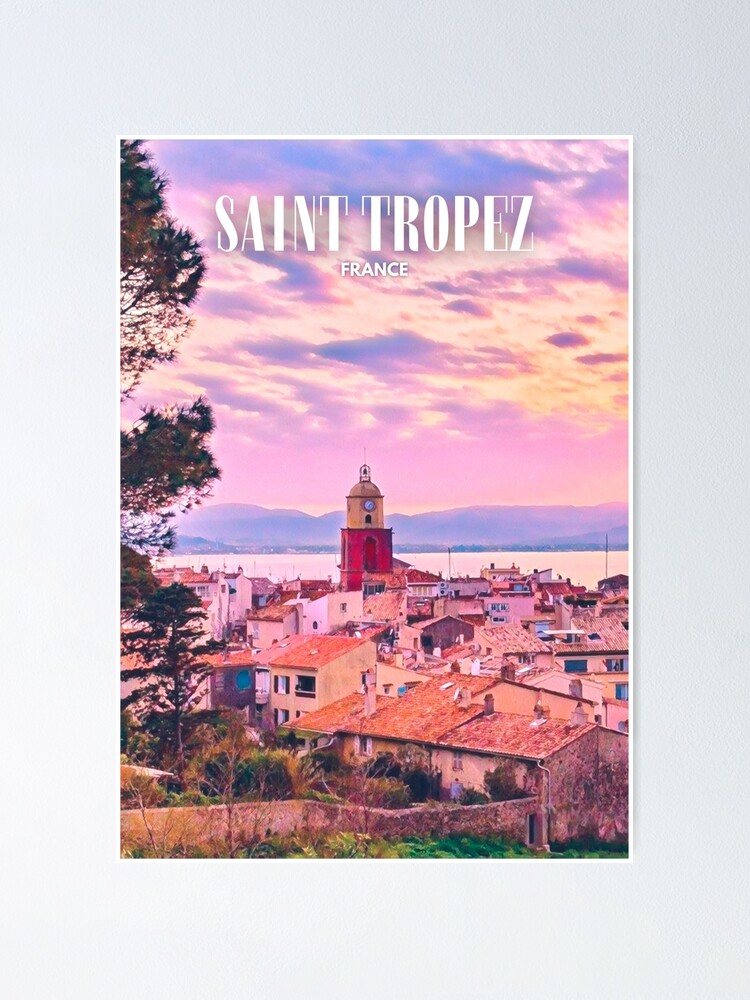 "Saint Tropez Travel" Poster for Sale by Sofia-Draws | Redbubble