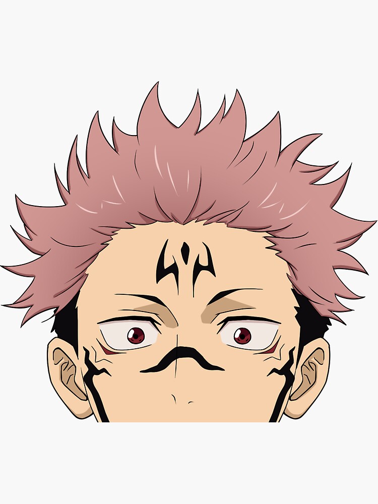 "Jujustu Kaisen Sukuna Peeker " Sticker for Sale by CupOfNyx | Redbubble