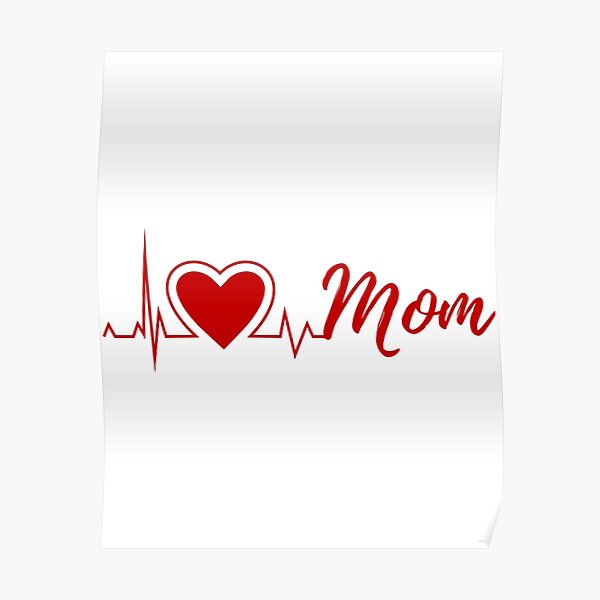 Póster «Mamá es mi corazón | dia de la madre | Cumpleaños | Madre ...