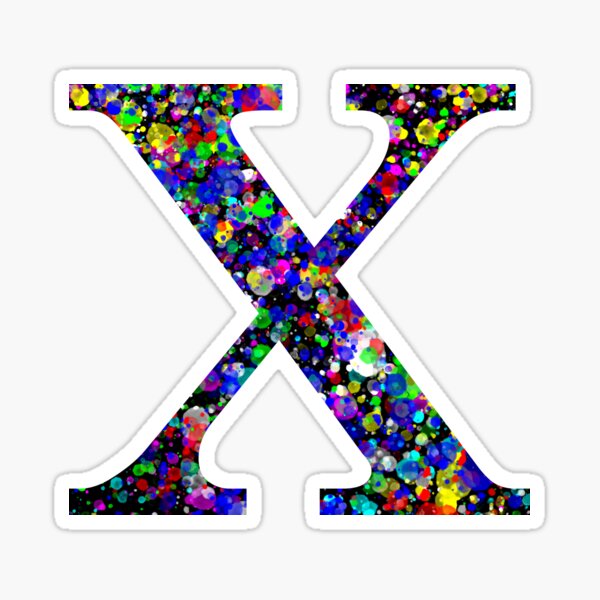 "Letter X and Letter Chi Paint Splatter" Sticker for Sale by ...