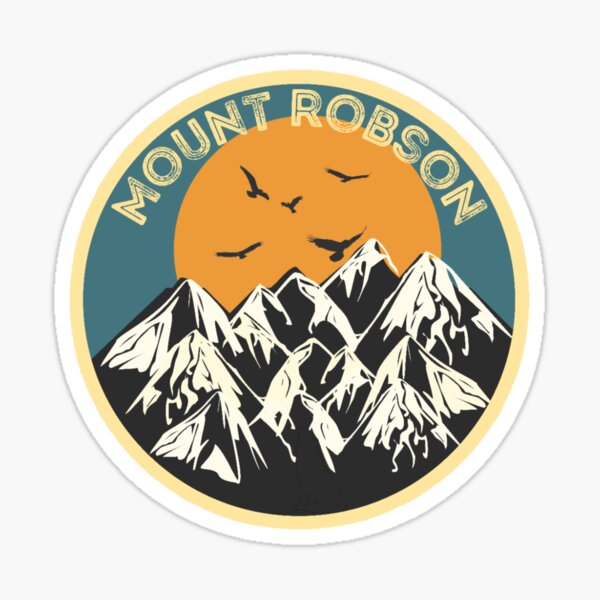 "Mount Robson, Canada, Nature Retro Vintage" Sticker for Sale by ...